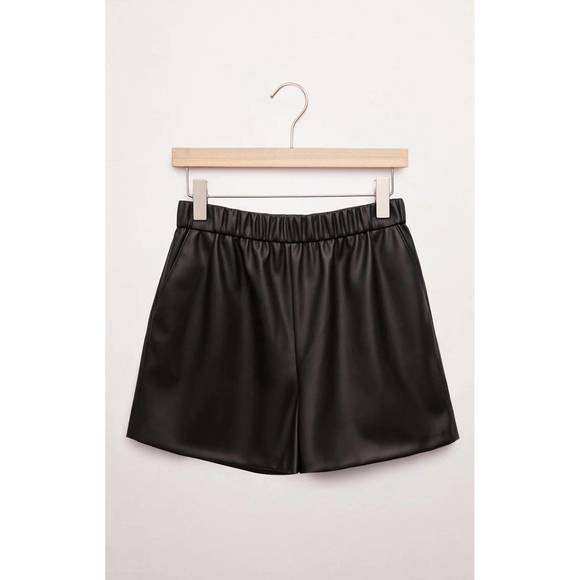 Z Supply | Shorts | New Z Supply Tia Faux Leather Shorts In Black ...
